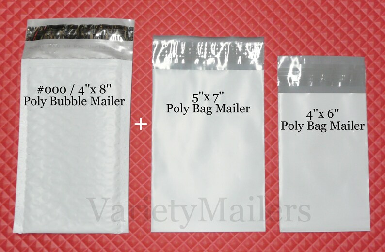4"x 6" Extra Small Padded Mailers 50 Kraft Bubble & Poly Bubble Combo ...