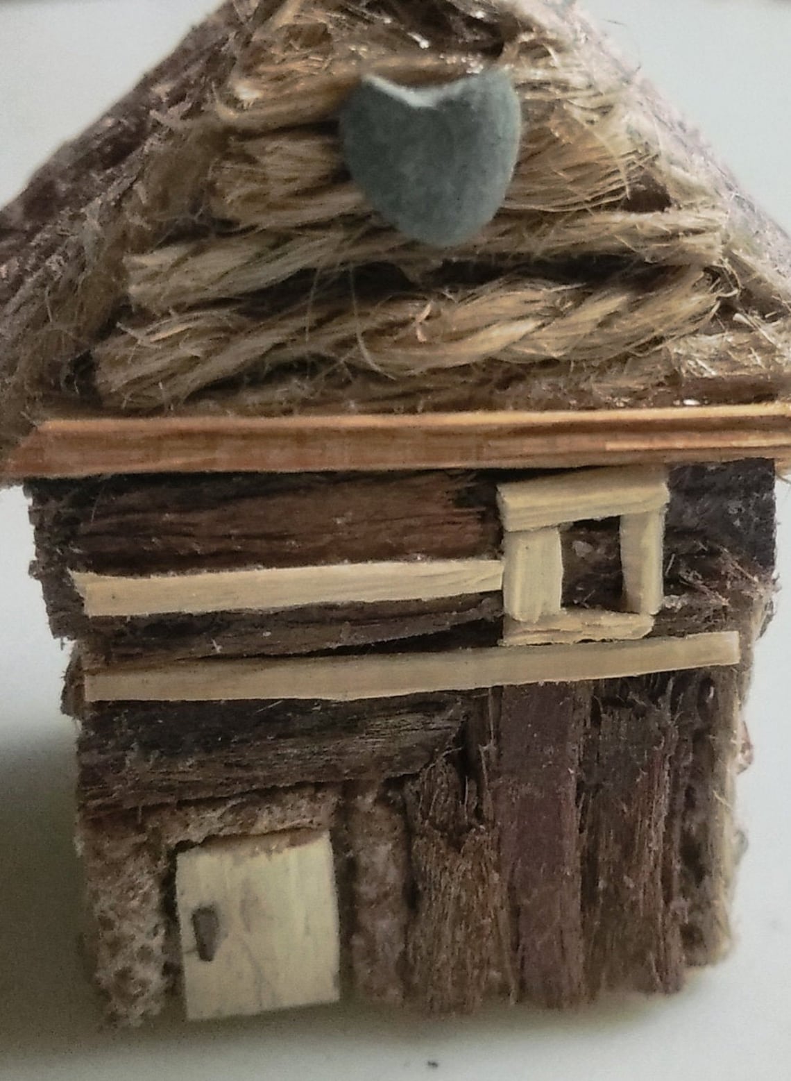 Miniature Handmade Rustic Fairy House Stone Heart Burlap Tree - Etsy