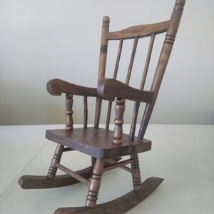 Miniature/small Fairy Rustic Wood Rocking Chair Dollhouse - Etsy