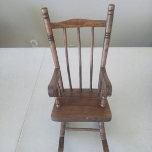 Miniature/small Fairy Rustic Wood Rocking Chair Dollhouse - Etsy