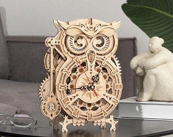 Wooden Owl Clock - Etsy