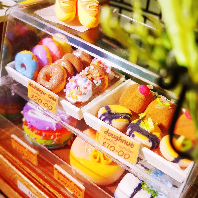 DIY Donut Shop Miniature Dollhouse Kit art - Etsy