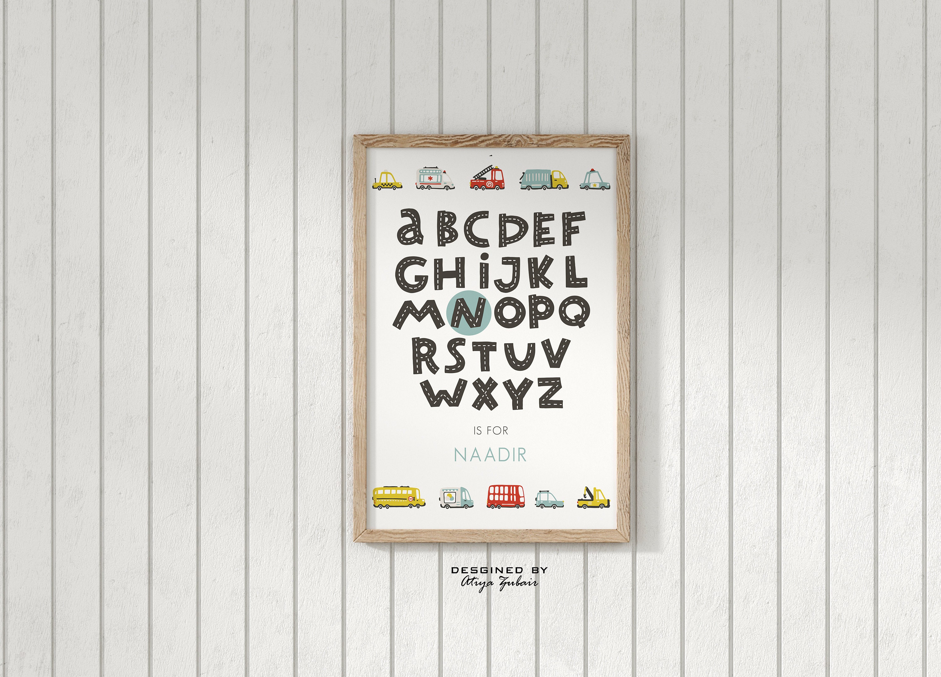 English Alphabets With Personalized Name, Baby Nursery, Nursery Decor ...