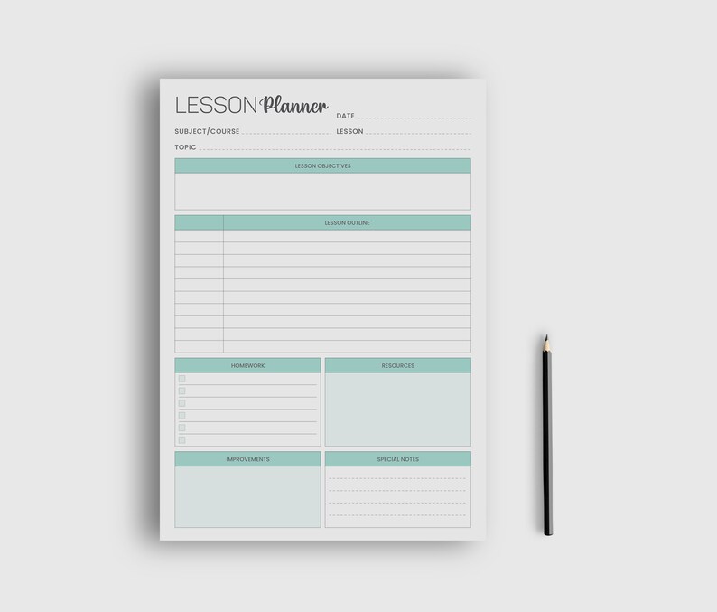 Printable Lesson Planner, Planner Template, Daily Planner, To-do List ...