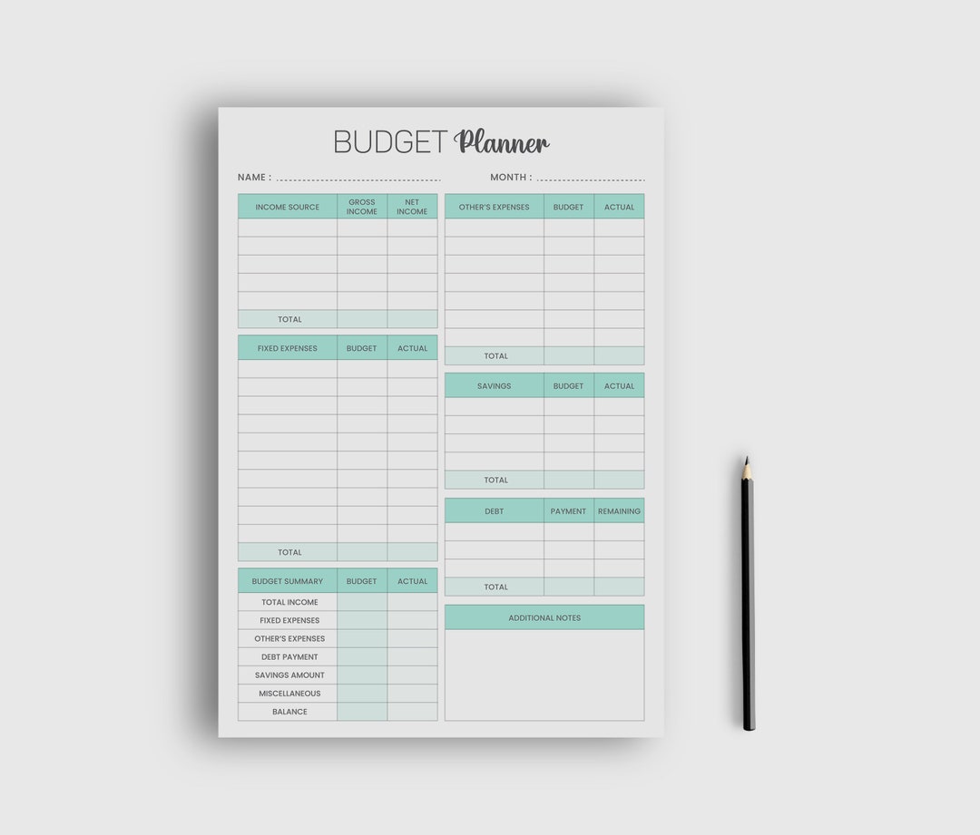 Printable Budget Planner, Planner Template, Daily Planner, To-do List ...