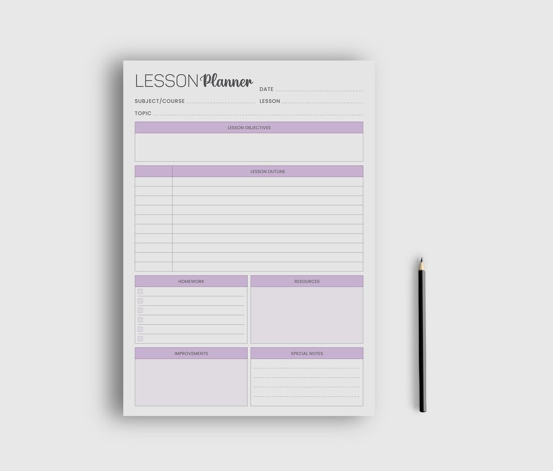 Printable Lesson Planner, Planner Template, Daily Planner, To-do List ...