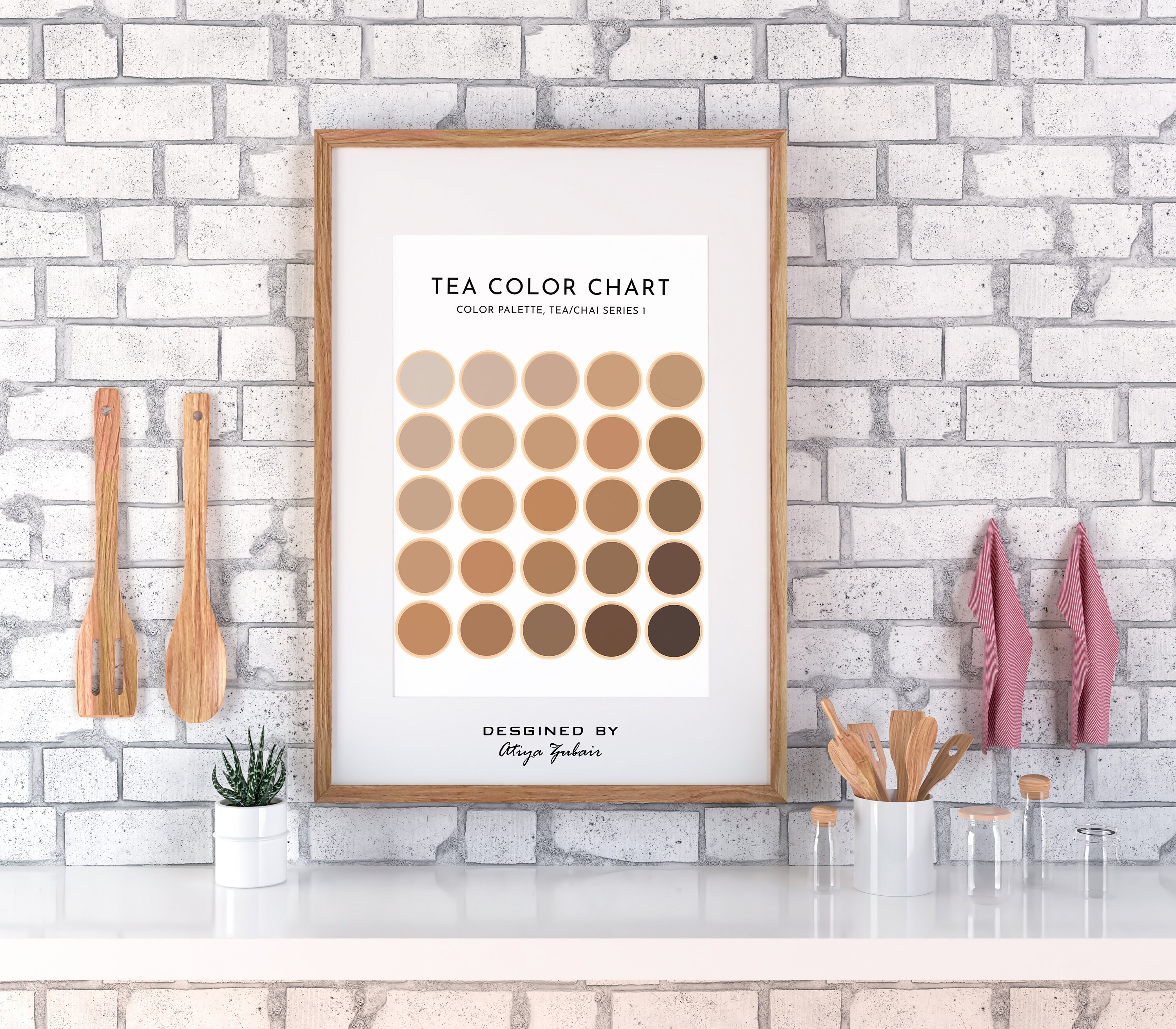 Tea Color Chart Tea Tones Tea Poster Tea Wall Art Kitchen - Etsy