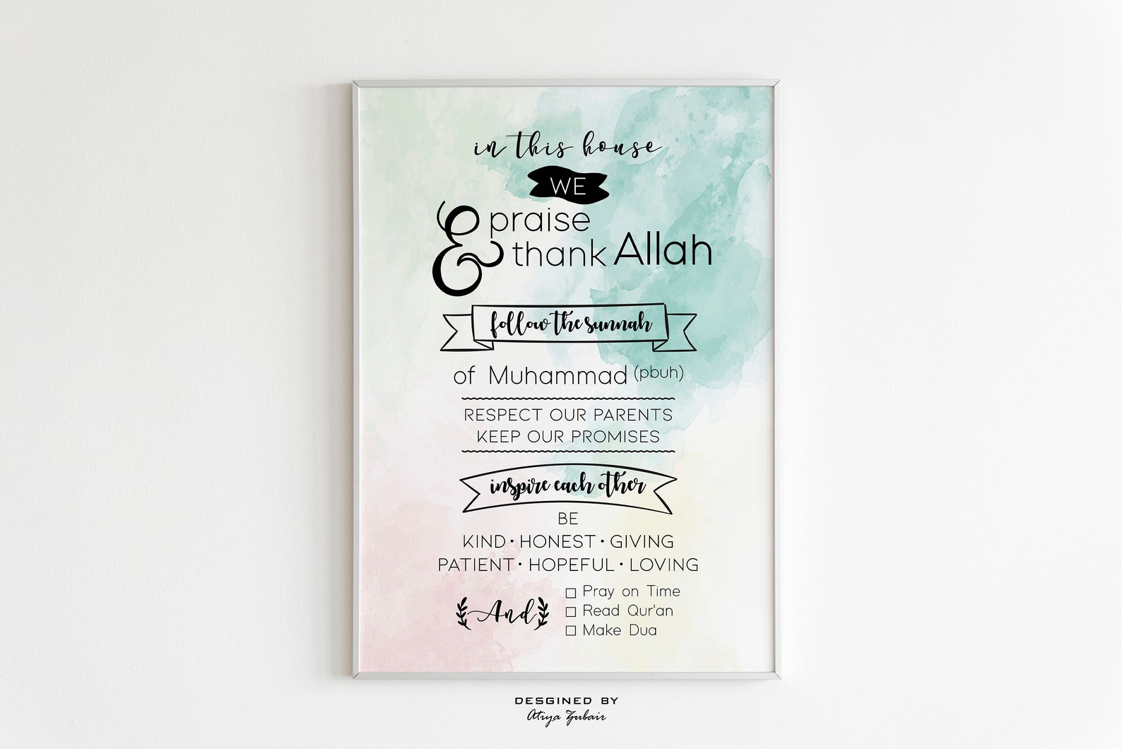 Islamic House Rules, Modern & Minimalist Design, Islamic Supplication ...