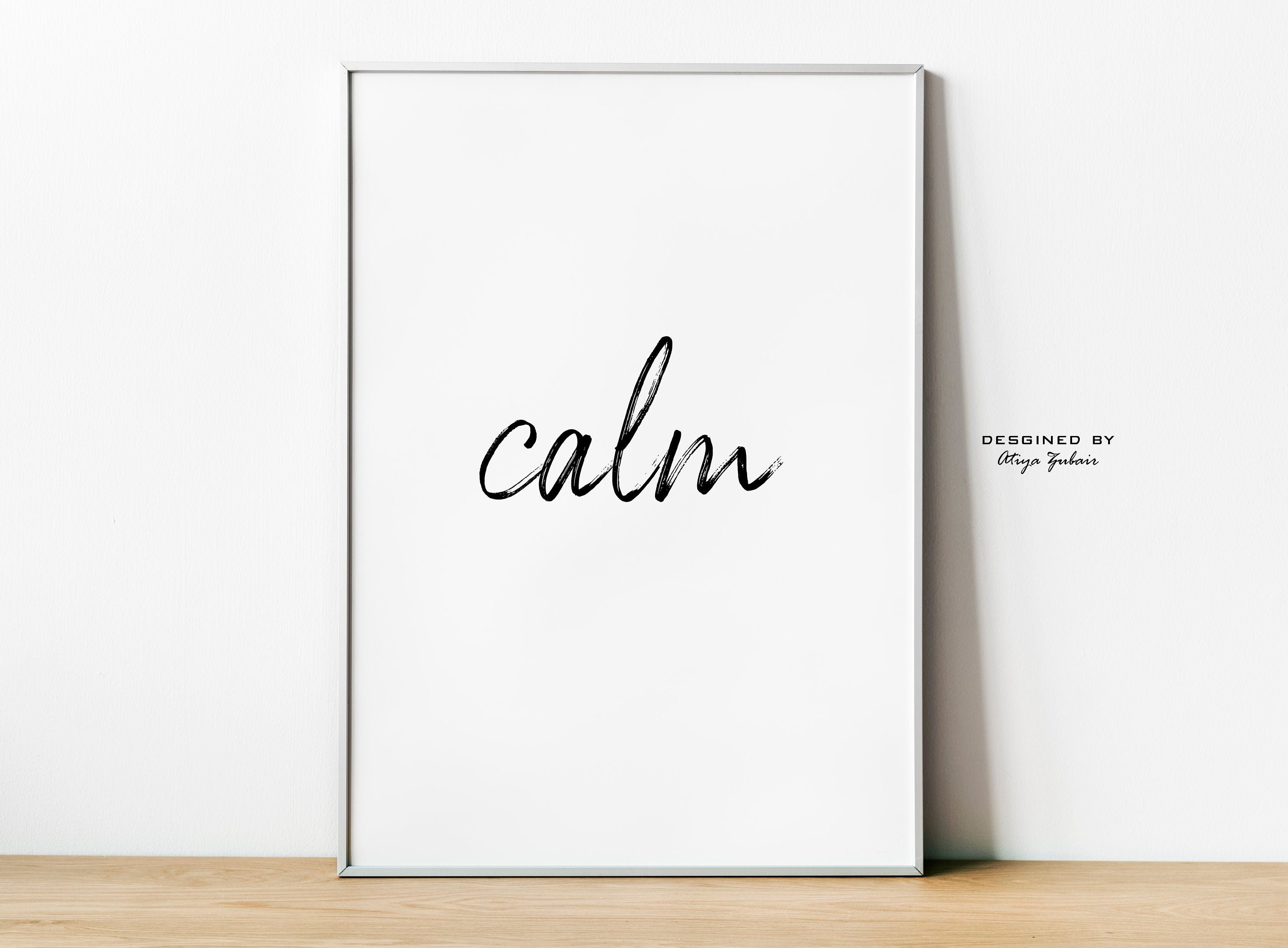 Calm Minimalist Design Typography & Quotes Modern Home | Etsy