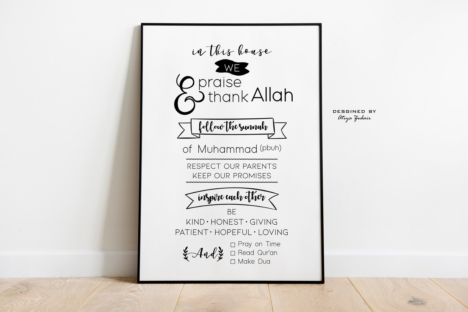 Islamic House Rules Modern & Minimalist Design Islamic - Etsy UK
