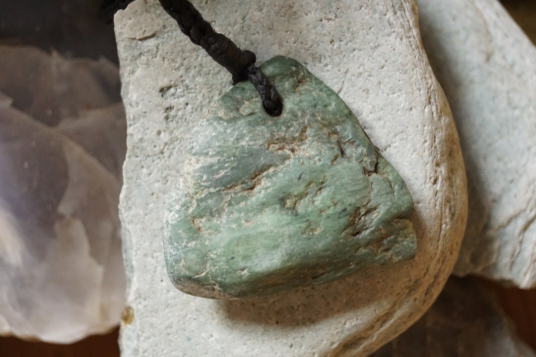 New Zealand Greenstone / Pounamu Big Triangle Pendant - Etsy