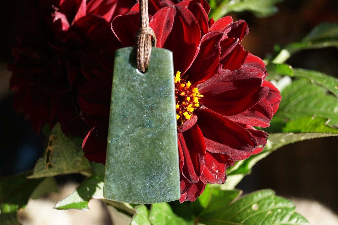 New Zealand Greenstone / Pounamu Toki Pendant - Etsy