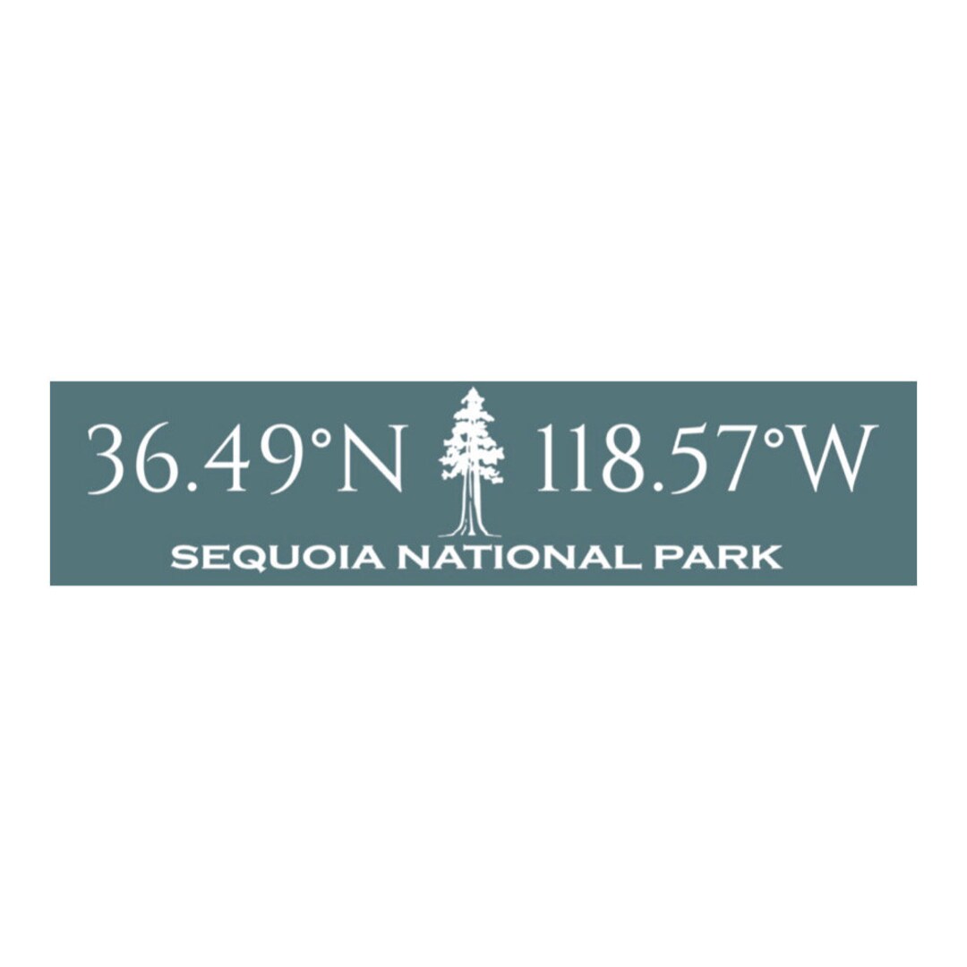 Sequoia National Park Coordinates Sign, Handcrafted Pine Wood - Etsy
