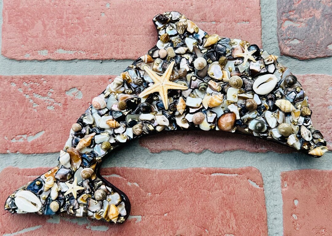 Prussian Blue DOLPHIN (seashell): Resin Art - Etsy