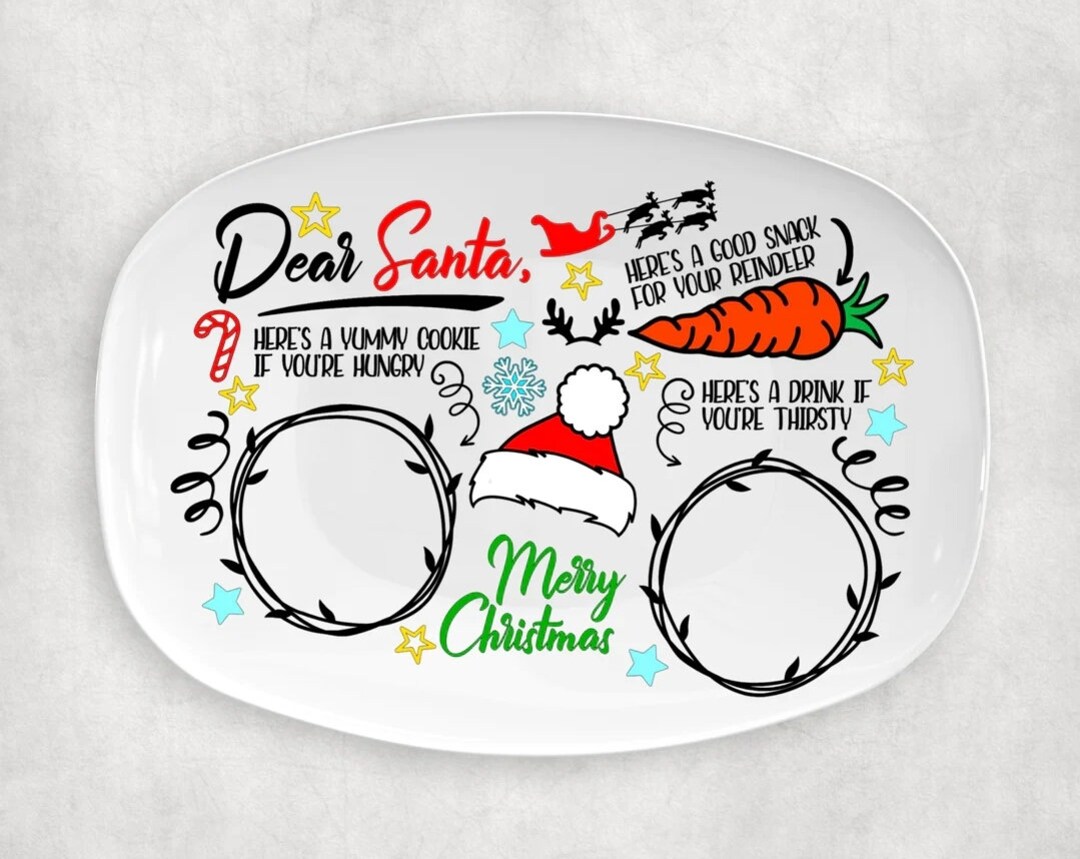 Dear Santa Plate - Etsy