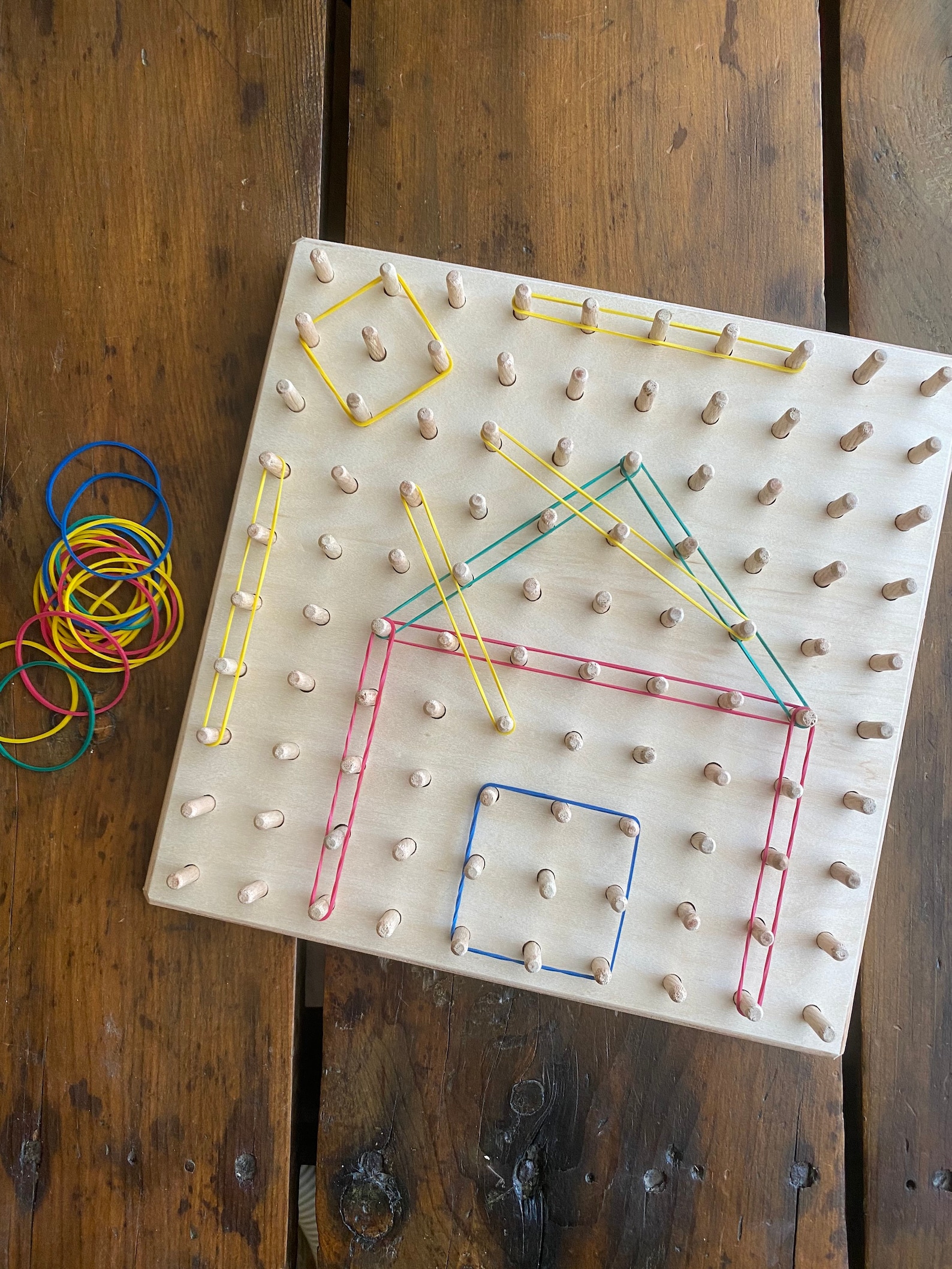 Big Geoboard / Large / Wooden Peg Board / Montessori / | Etsy