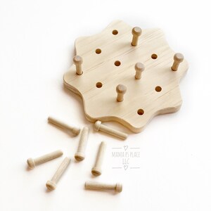 Peg Puzzle / Wooden Peg Board Game / Montessori / Learning Toy ...