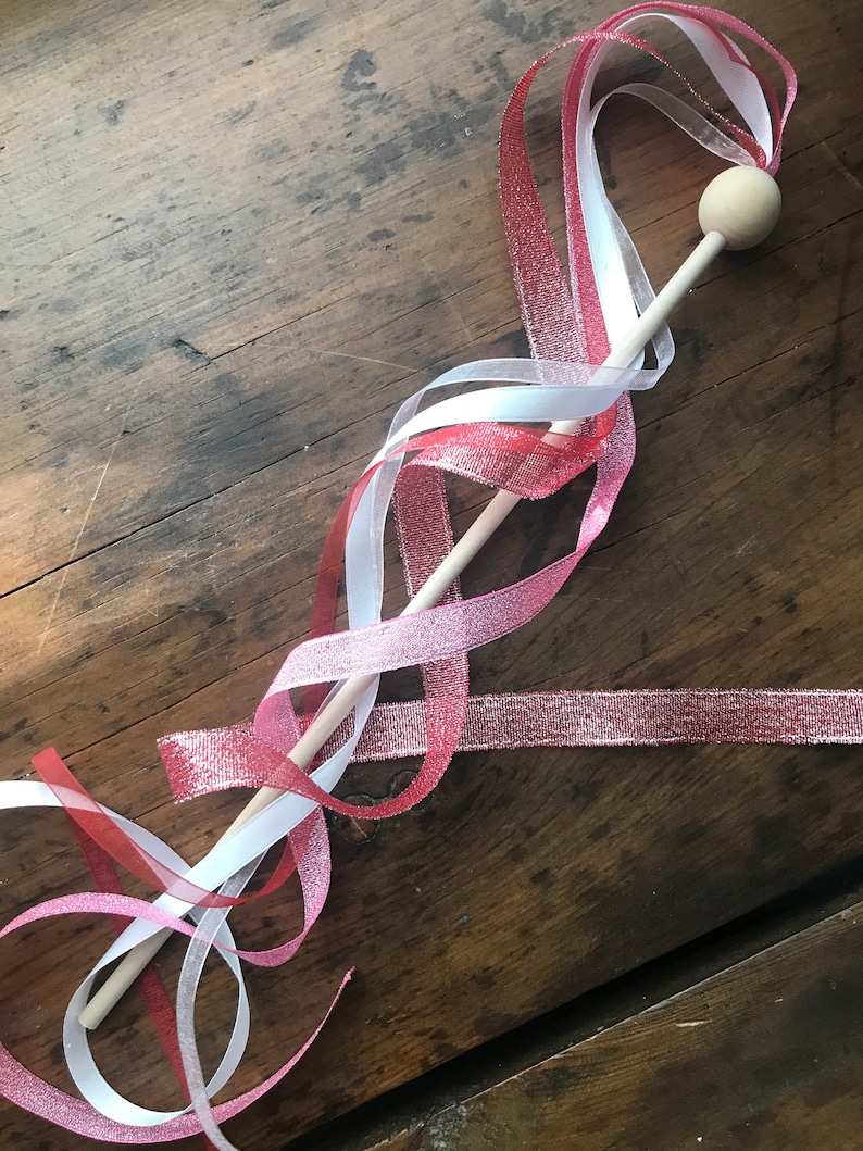 Valentine Ribbon Wand / Magic Wand / Fairy Princess / | Etsy