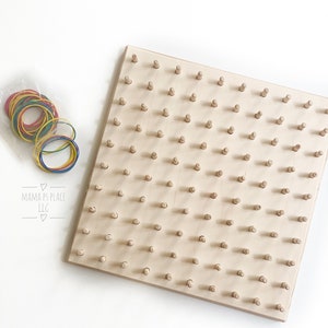 Big Geoboard / Large / Wooden Peg Board / Montessori / Learning Toy ...