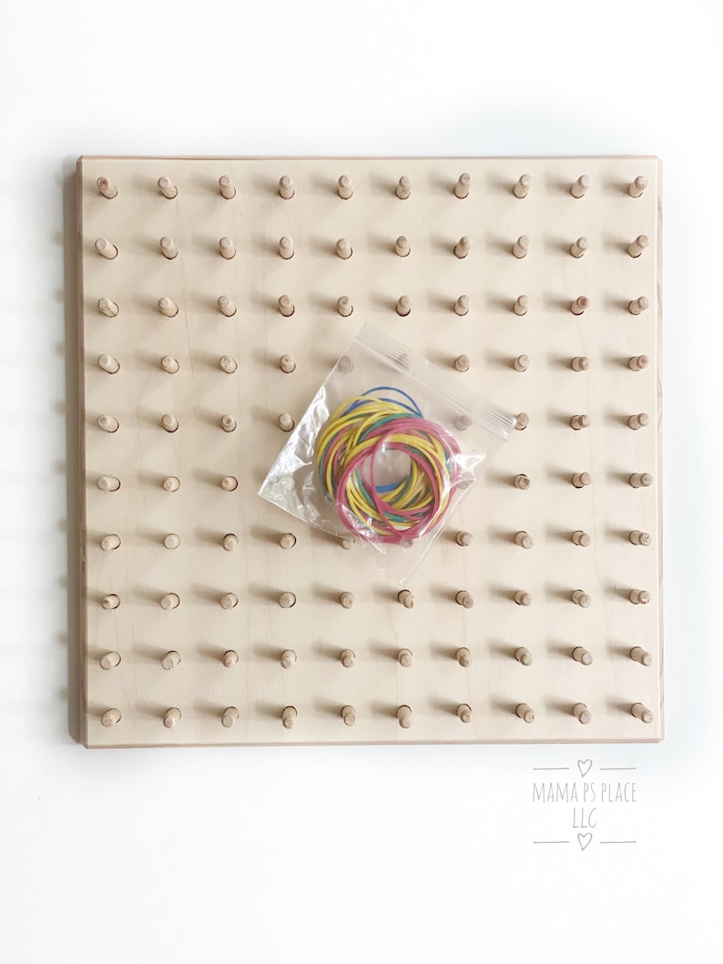 Big Geoboard / Large / Wooden Peg Board / Montessori / - Etsy