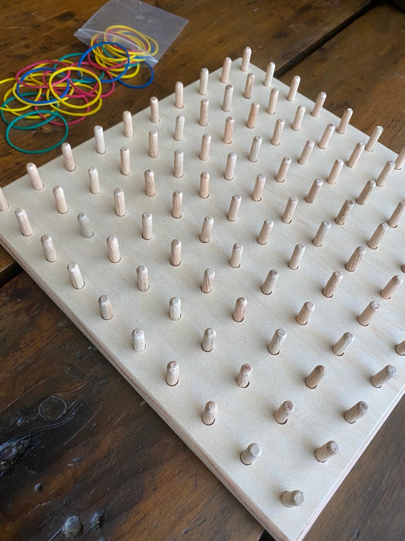 Big Geoboard / Large / Wooden Peg Board / Montessori / | Etsy