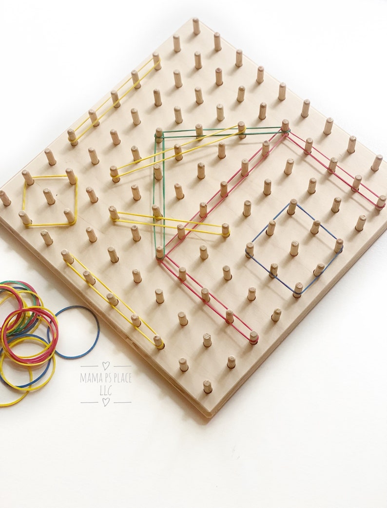 Big Geoboard / Large / Wooden Peg Board / Montessori / - Etsy