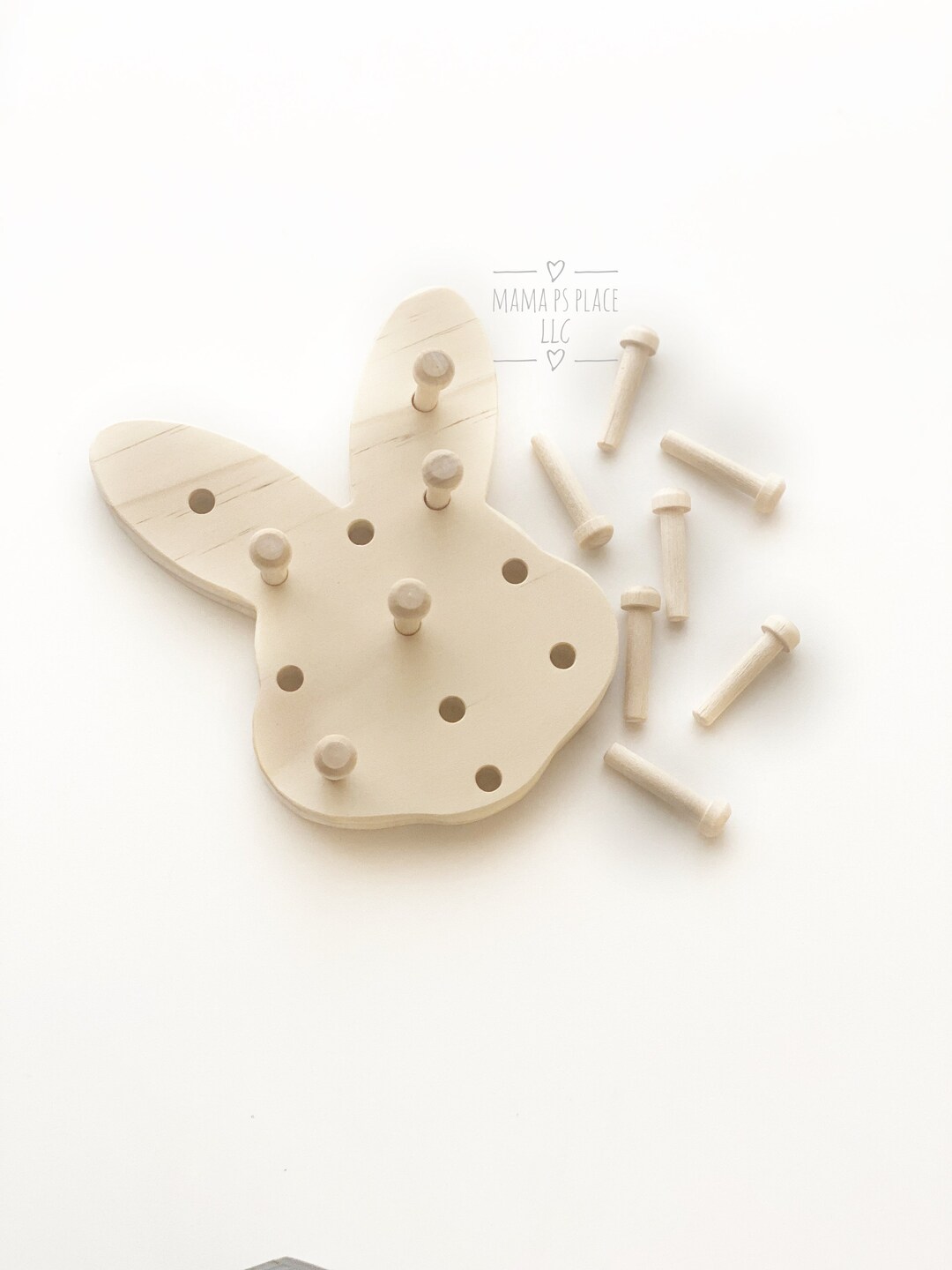 Bunny / Peg Puzzle / Easter / Wooden Peg Board Game / Montessori ...