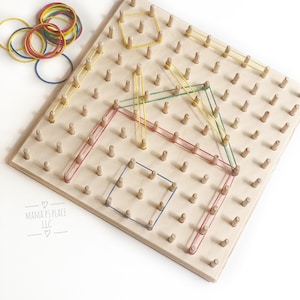 Big Geoboard / Large / Wooden Peg Board / Montessori / Learning Toy ...