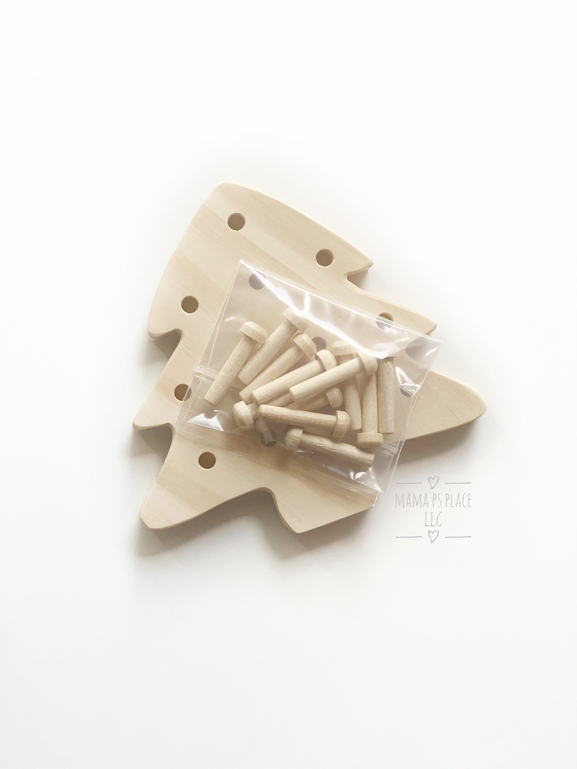 Tree / Peg Puzzle / Christmas Tree / Wooden Peg Board Game / Stocking ...
