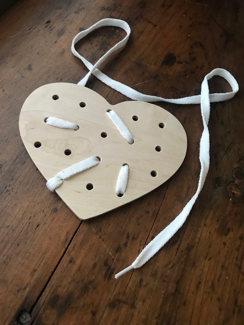 Lacing Board / Heart / Lacing Board / Toddler Busy Board / | Etsy