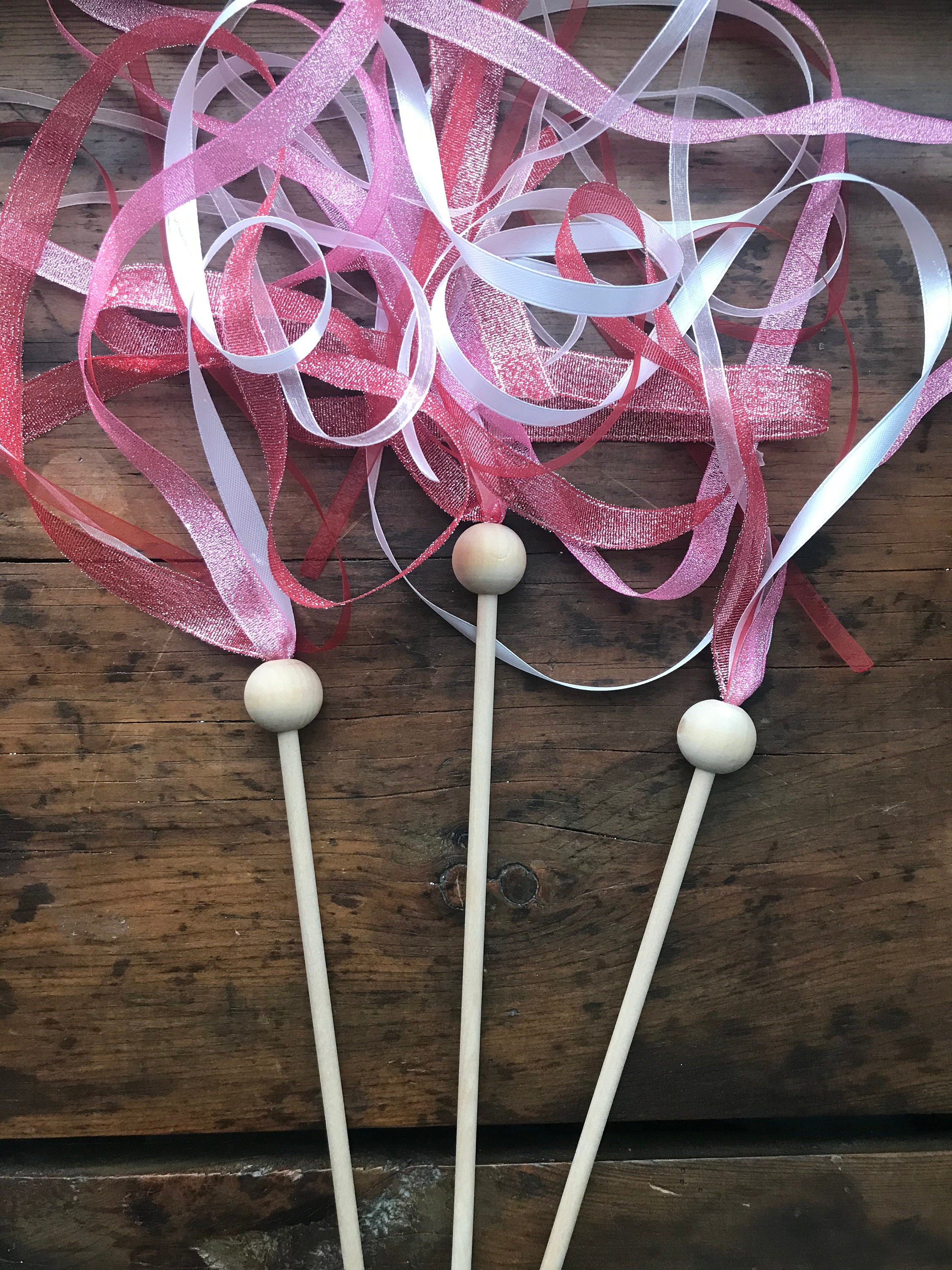 Valentine Ribbon Wand / Magic Wand / Fairy Princess / | Etsy