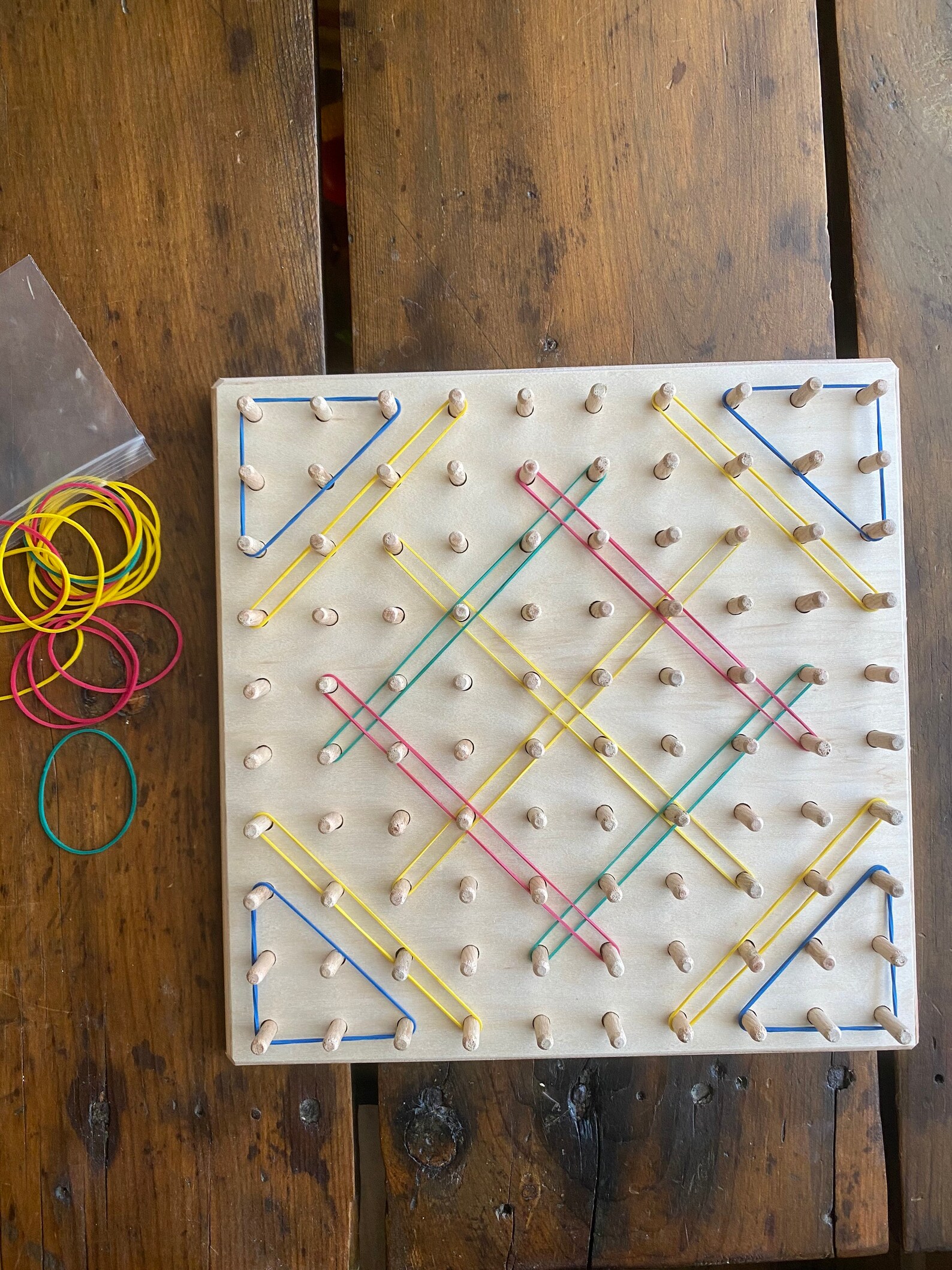 Big Geoboard / Large / Wooden Peg Board / Montessori / | Etsy