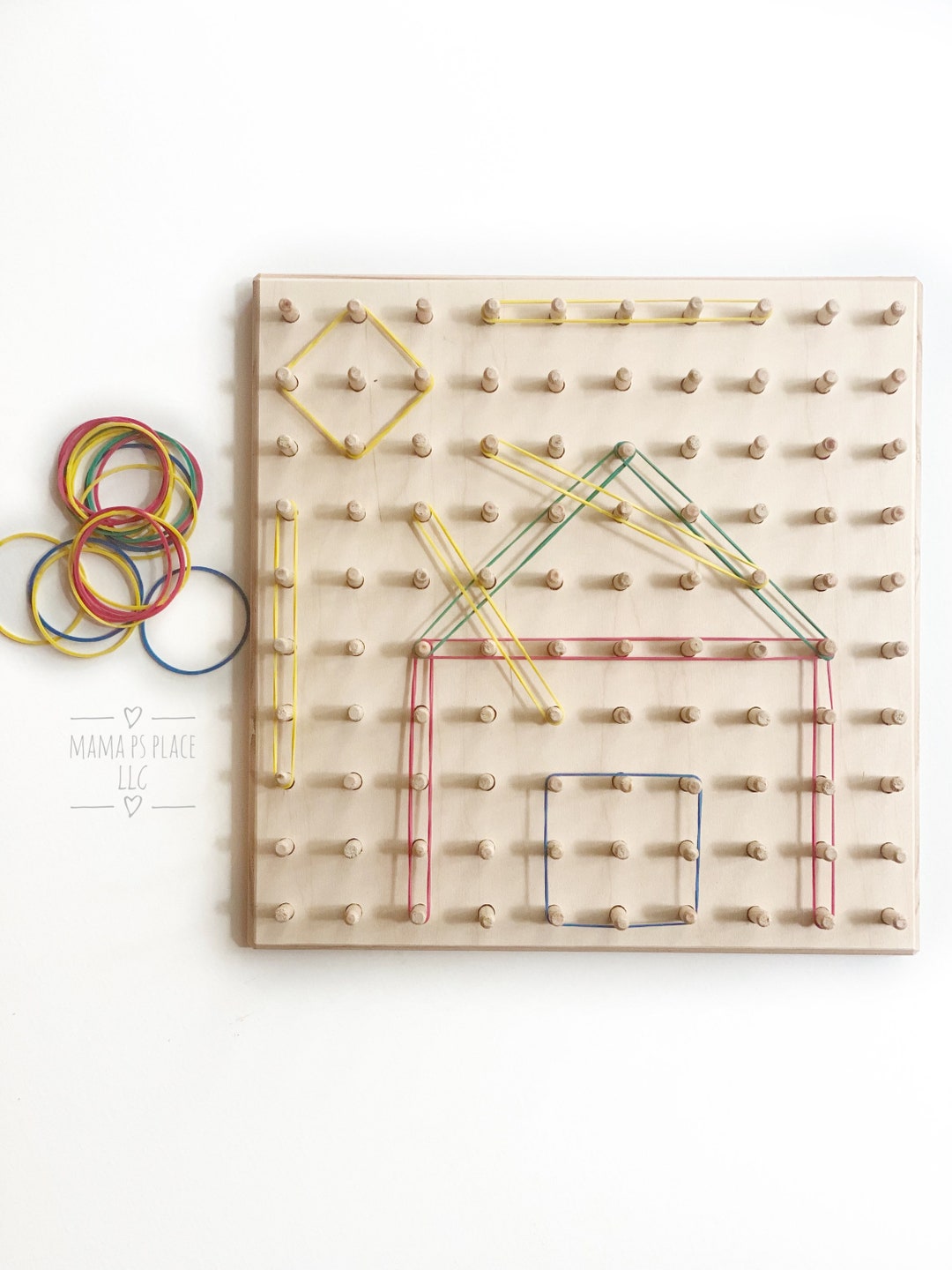Big Geoboard / Large / Wooden Peg Board / Montessori / Learning Toy ...
