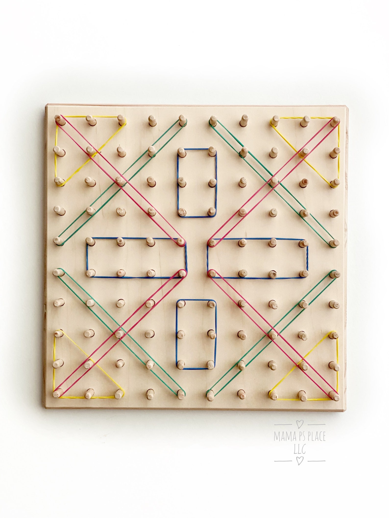 Big Geoboard / Large / Wooden Peg Board / Montessori / Learning Toy ...