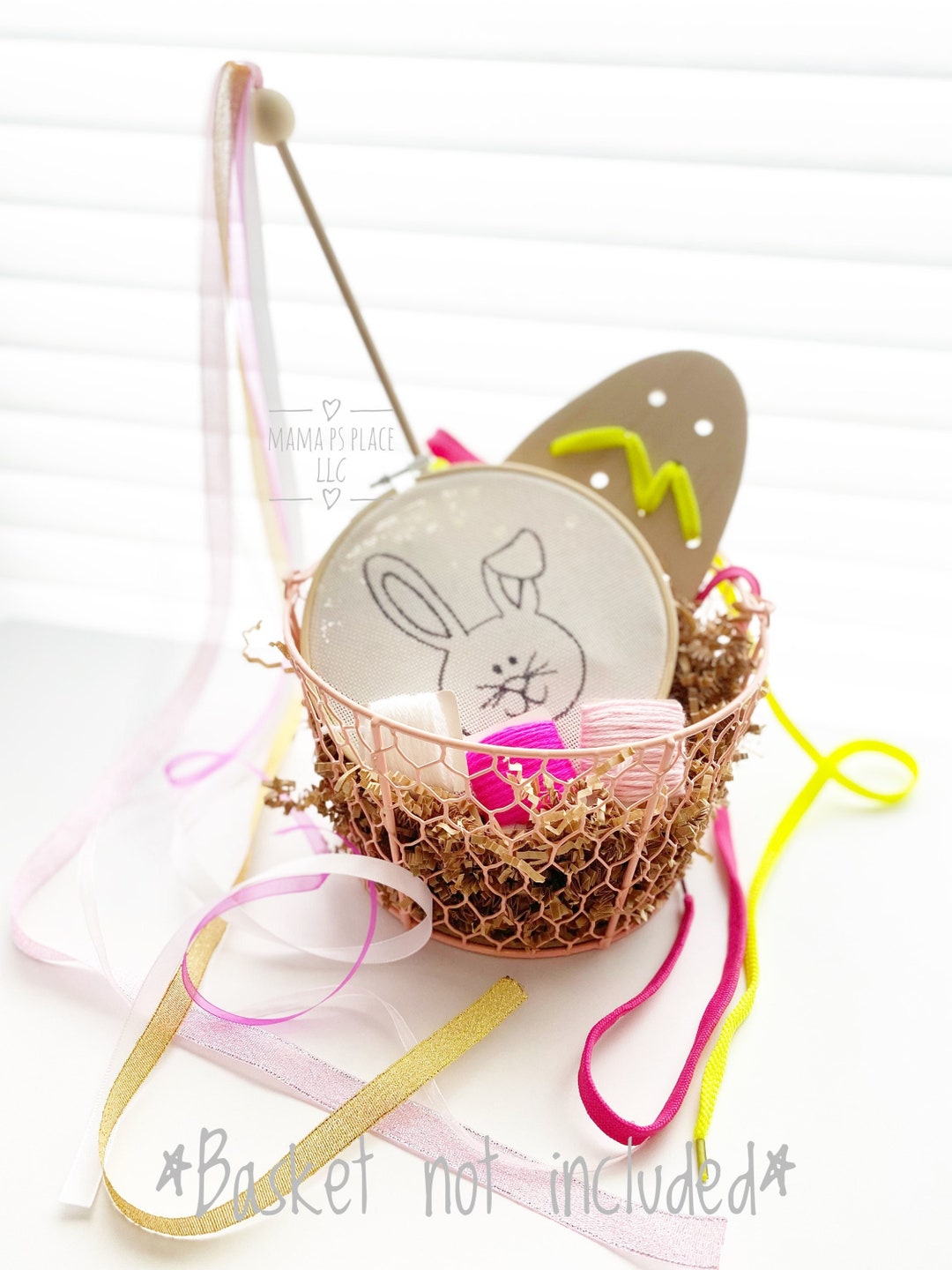 Easter Basket Bundle / Kids Sewing Kit / Lacing Board / Ribbon Wand ...