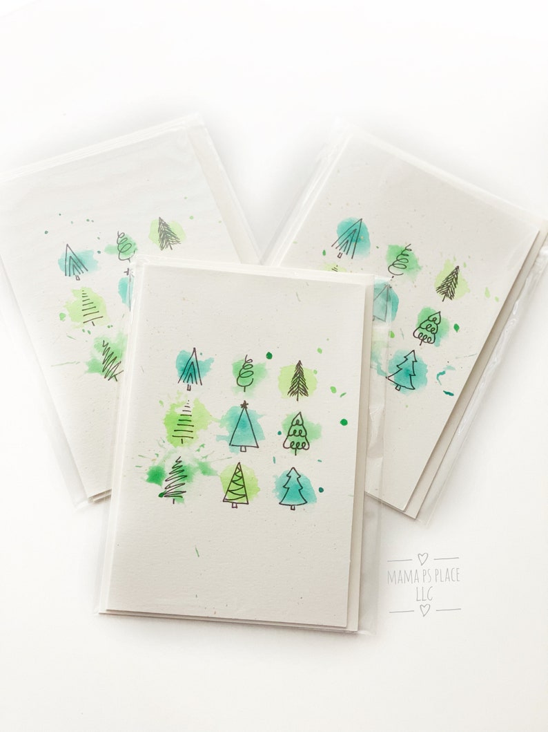 Handmade Card / Hand Painted / Blank Inside / Christmas Card ...