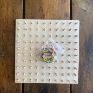Big Geoboard / Large / Wooden Peg Board / Montessori / | Etsy