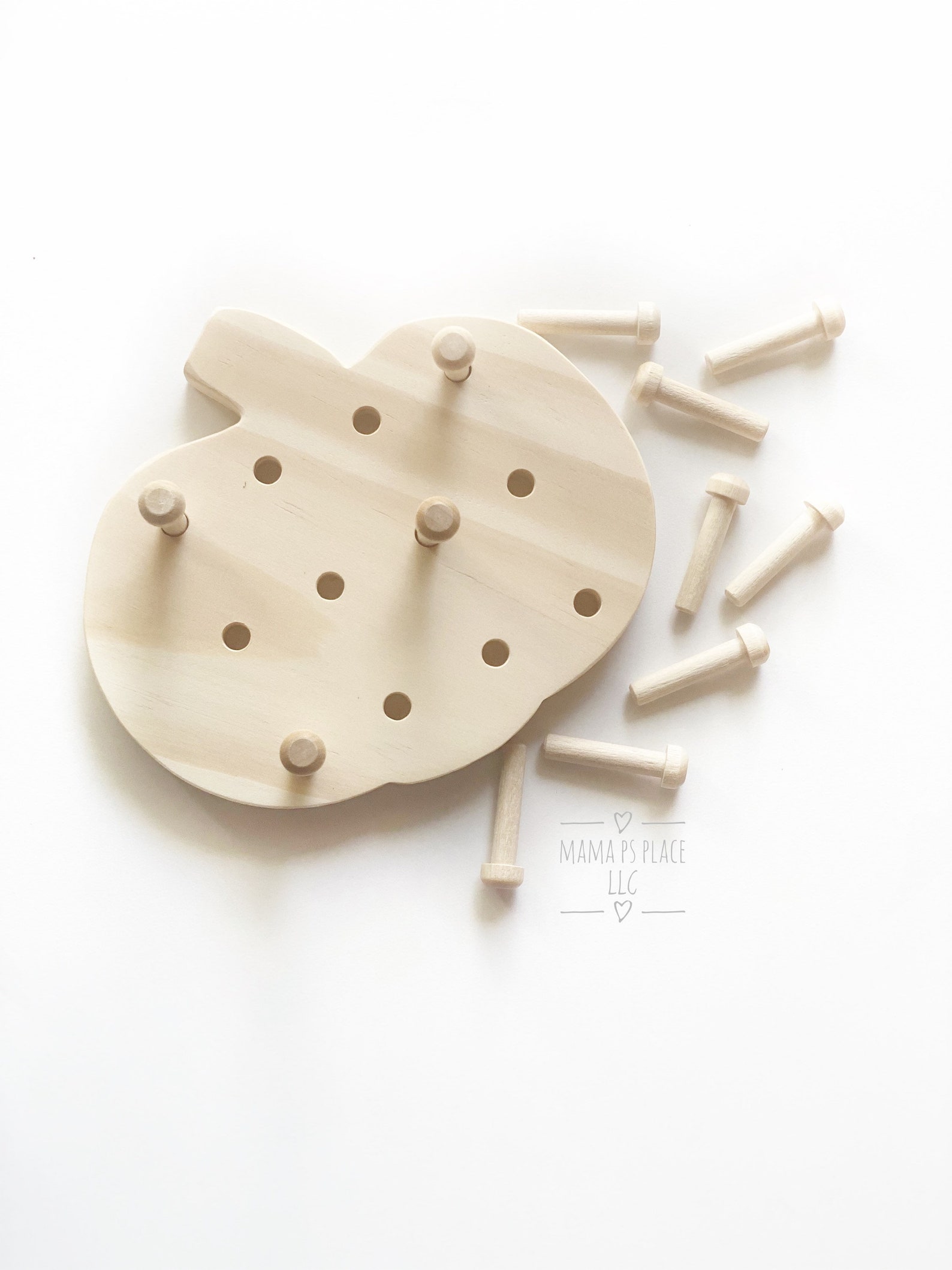 Pumpkin Peg Puzzle / Wooden Peg Board Game / Halloween / Learning Toy ...