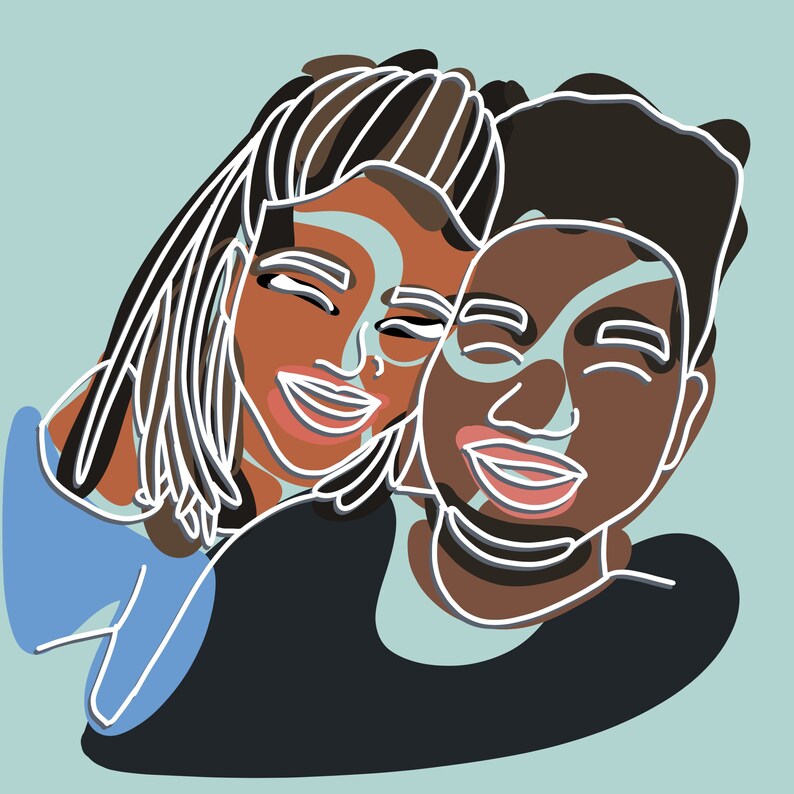 Abstract Block Art Portrait - Etsy