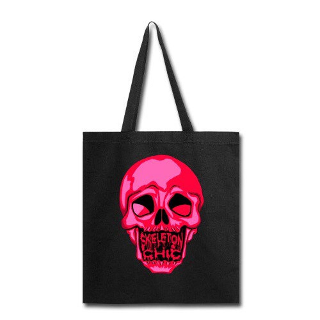 Skeleton Chic Logo Tote Bag - Etsy