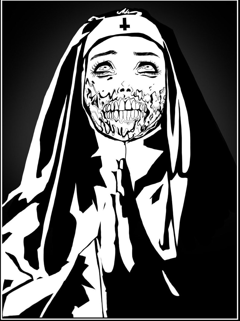 Demon Nun 8x10 Print Etsy