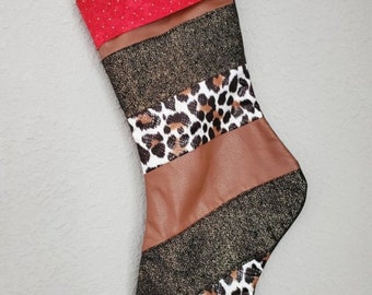 Leopard Stocking - Etsy