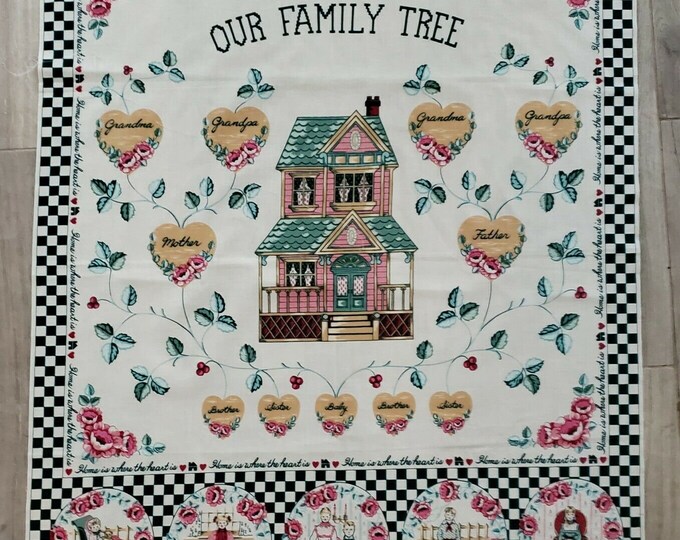 Our Family Tree Fabric Panel Hanging Panel - Etsy