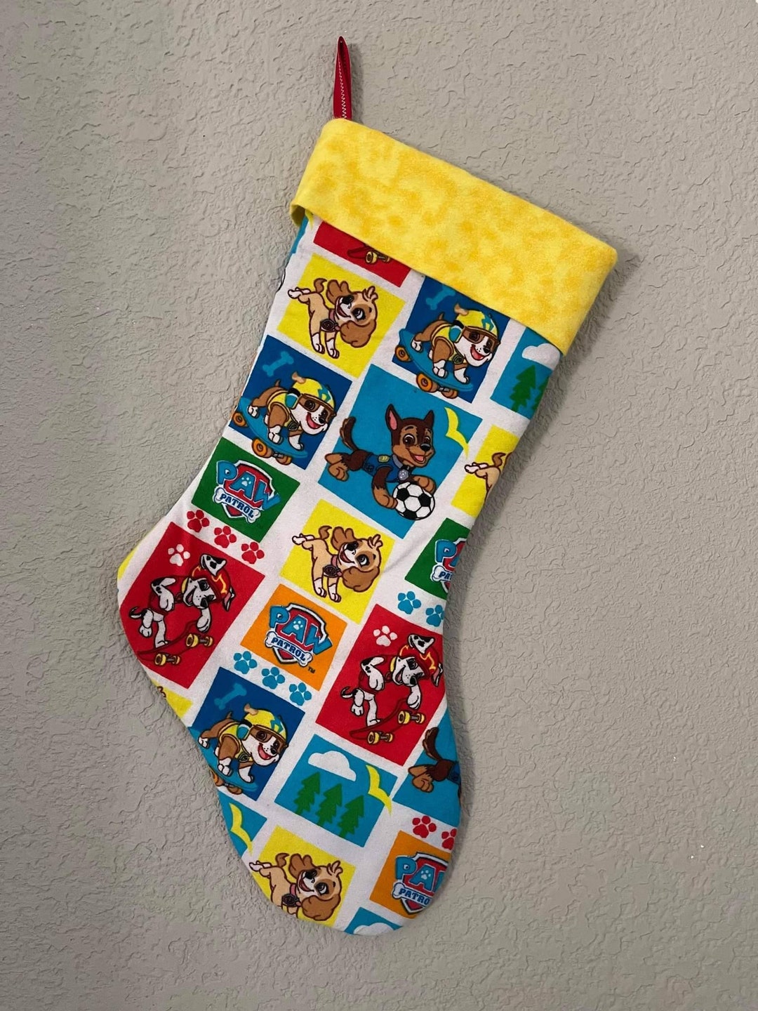 Paw Patrol Christmas Stocking - Etsy