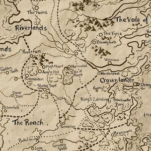 Westeros Fantasy Map Digital File PDF - Etsy