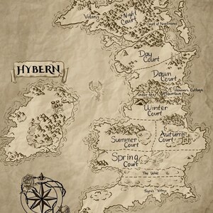 Prythian ACOTAR Fantasy Map Digital File PDF - Etsy Canada