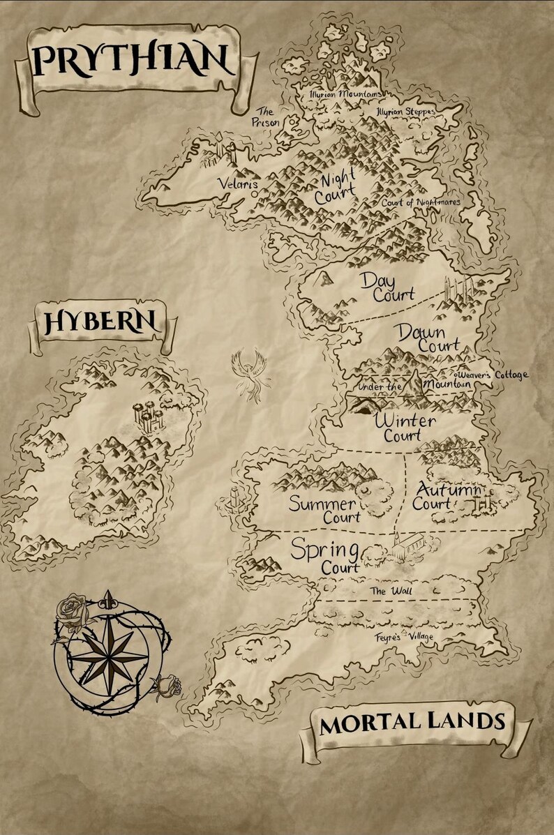 Beleriand and Middle Earth Fantasy Map Digital File PDF - Etsy