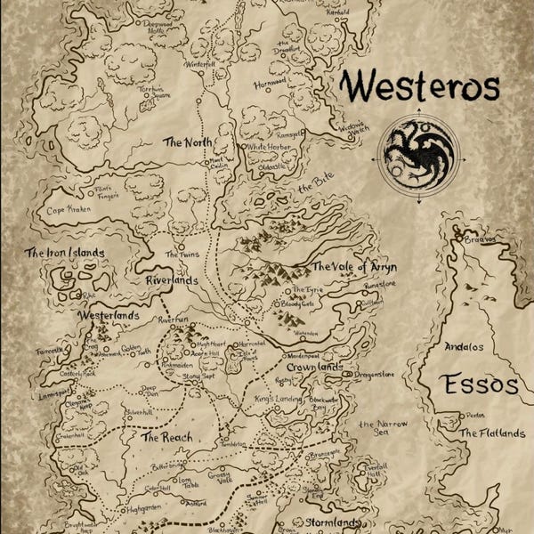 Westeros Map - Etsy