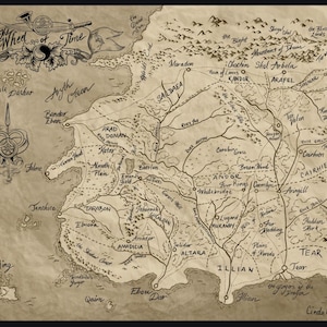 Wheel of Time Westlands Fantasy Map Digital File PDF - Etsy