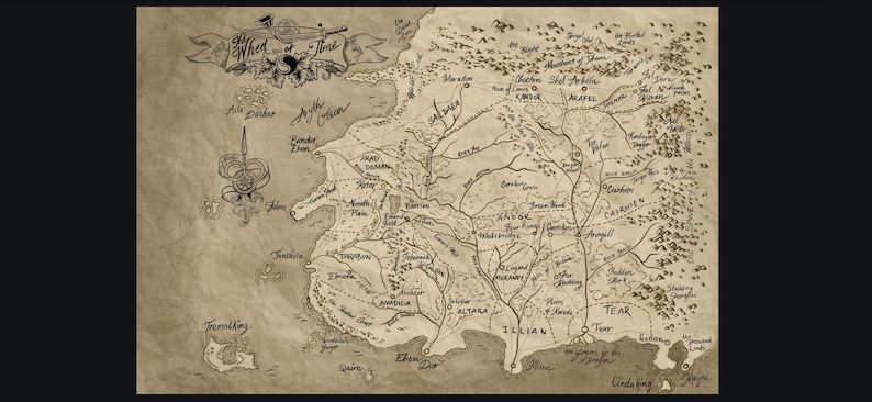Wheel of Time Westlands Fantasy Map Digital File PDF - Etsy